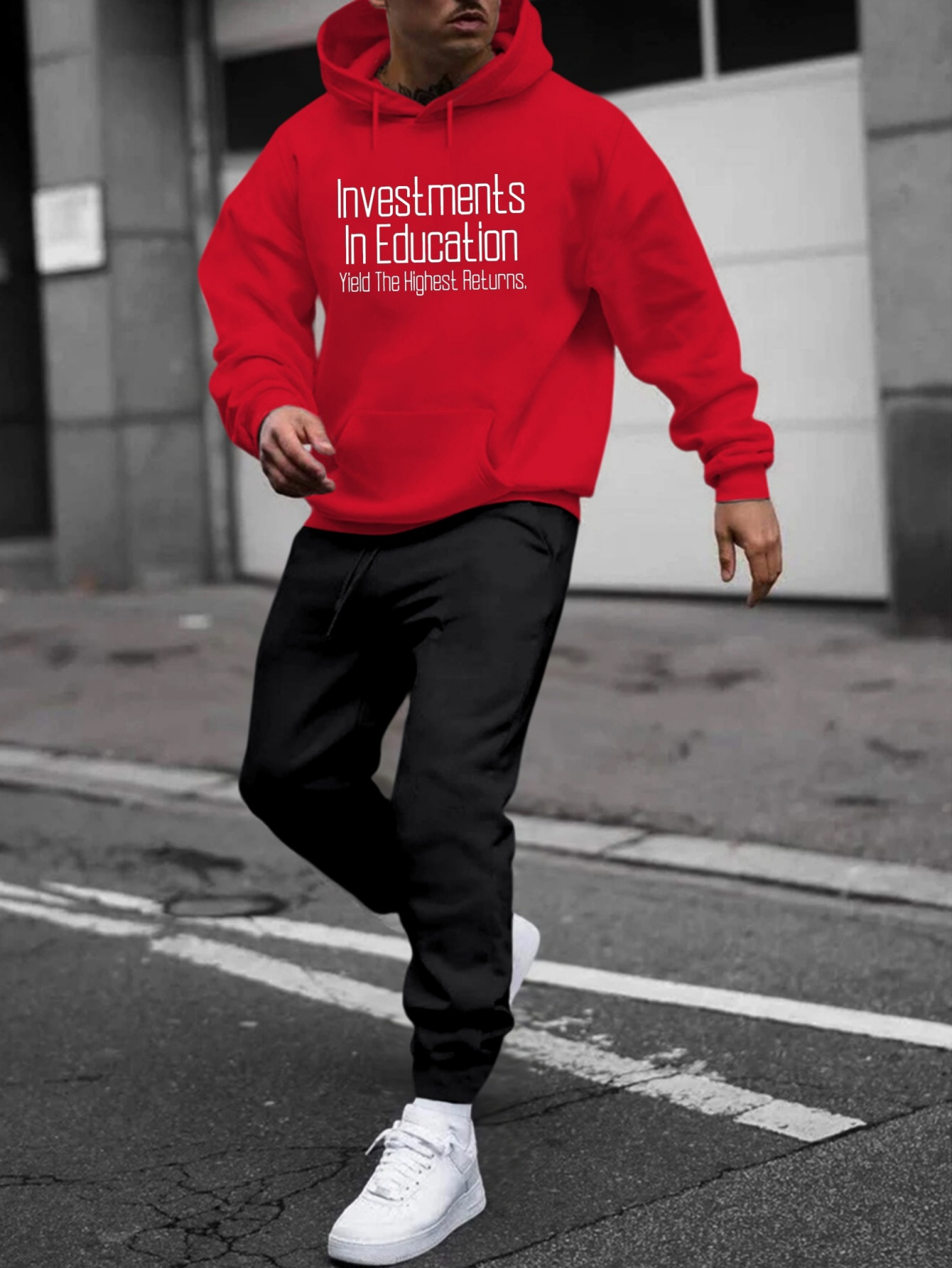 Men's Outfit In Education Graphic Print Long - Temu United Emirates