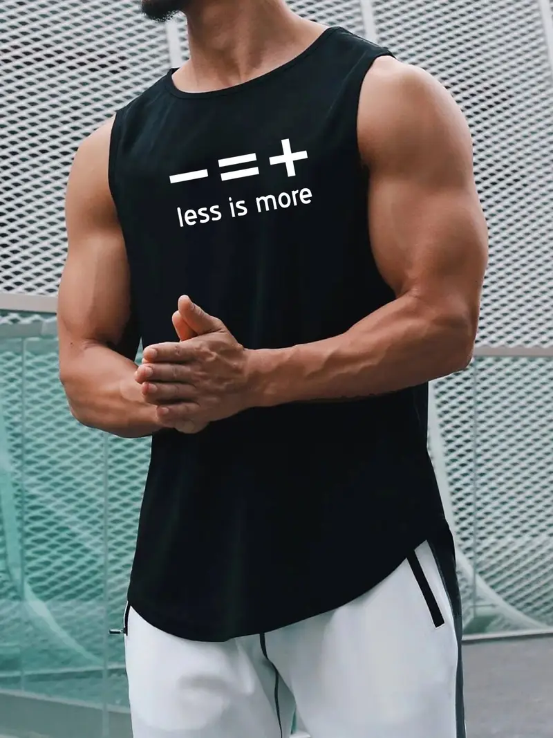 Less Print Mens Quick Dry Moisture Wicking Breathable Tank Temu Canada