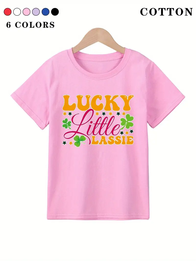 Cotton Clothing Girls 100 St Patrick S Day Clover Patter Temu Australia