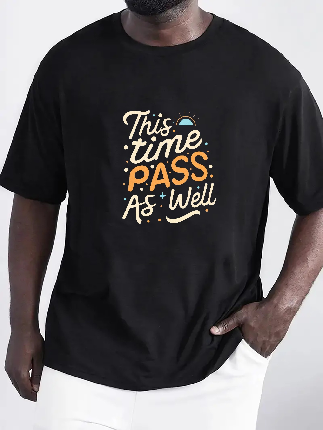 Time Pass Well Passes Print T Shirt Tees Men Casual Short - Temu Australia