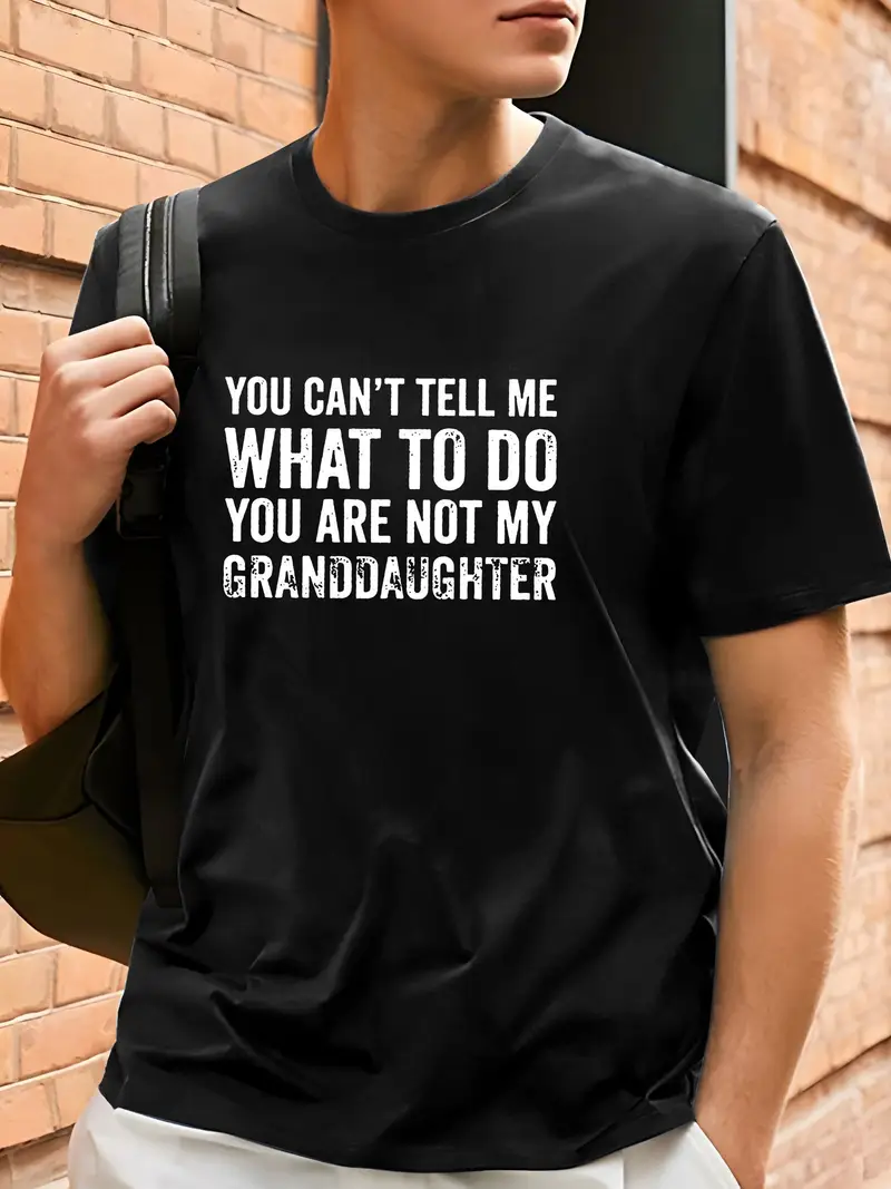 T Tell Granddaughter Graphic Print Mens Creative Top Temu New Zealand