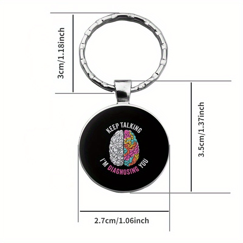colorful brain flower on a black background keychain and necklace for ...