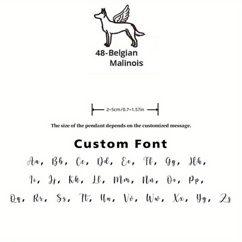 Customized Dog Necklace Dog Memorial Name Necklace Dog - Temu United ...