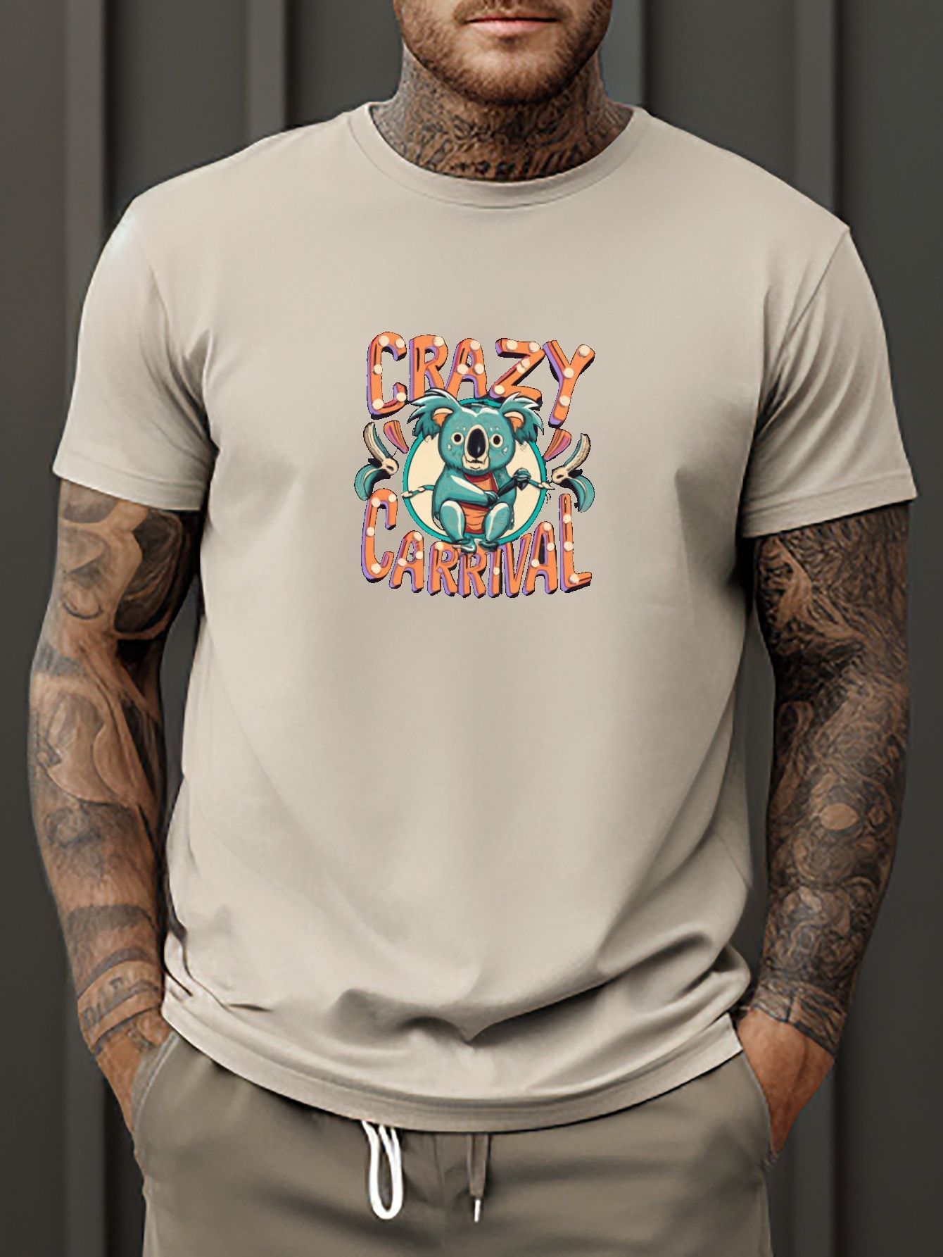 Crazy Carnival Print T Shirt Tees Men Casual Short Sleeve T - Temu ...