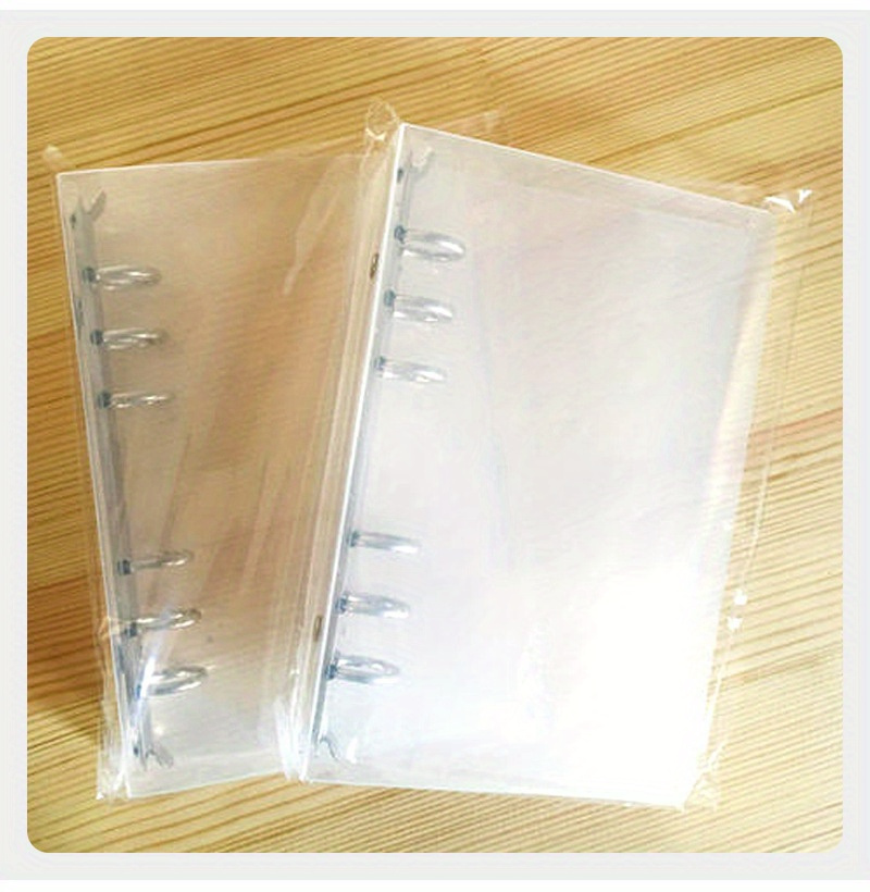 B5/a4/a5/a6 Circular Ring Binder/transparent Frosted Plastic - Temu