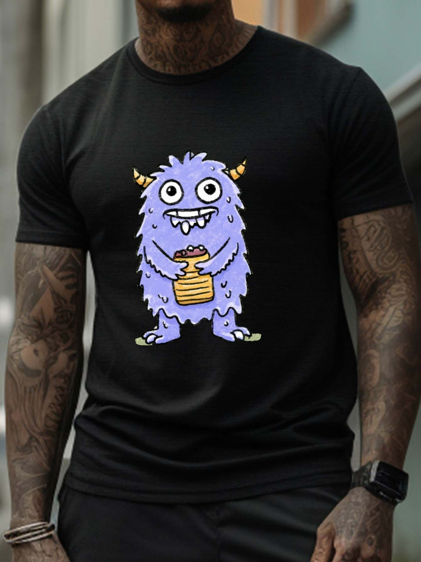 Plus Size Men's Anime Monster Print T shirt Summer Casual - Temu Ireland