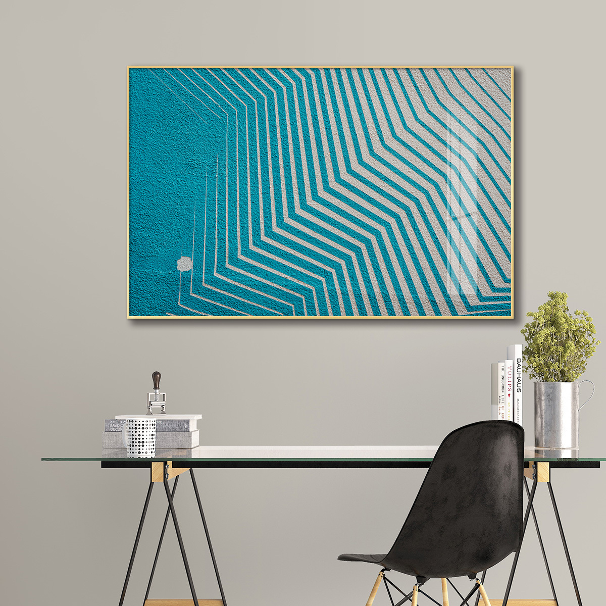 framed wall art abstract painting waves pass blue ocean - Temu New Zealand