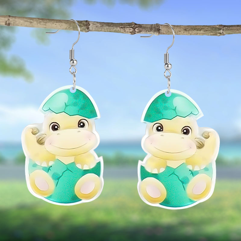 Dinosaur Acrylic Earrings Easter Dress Jewelry - Temu Australia