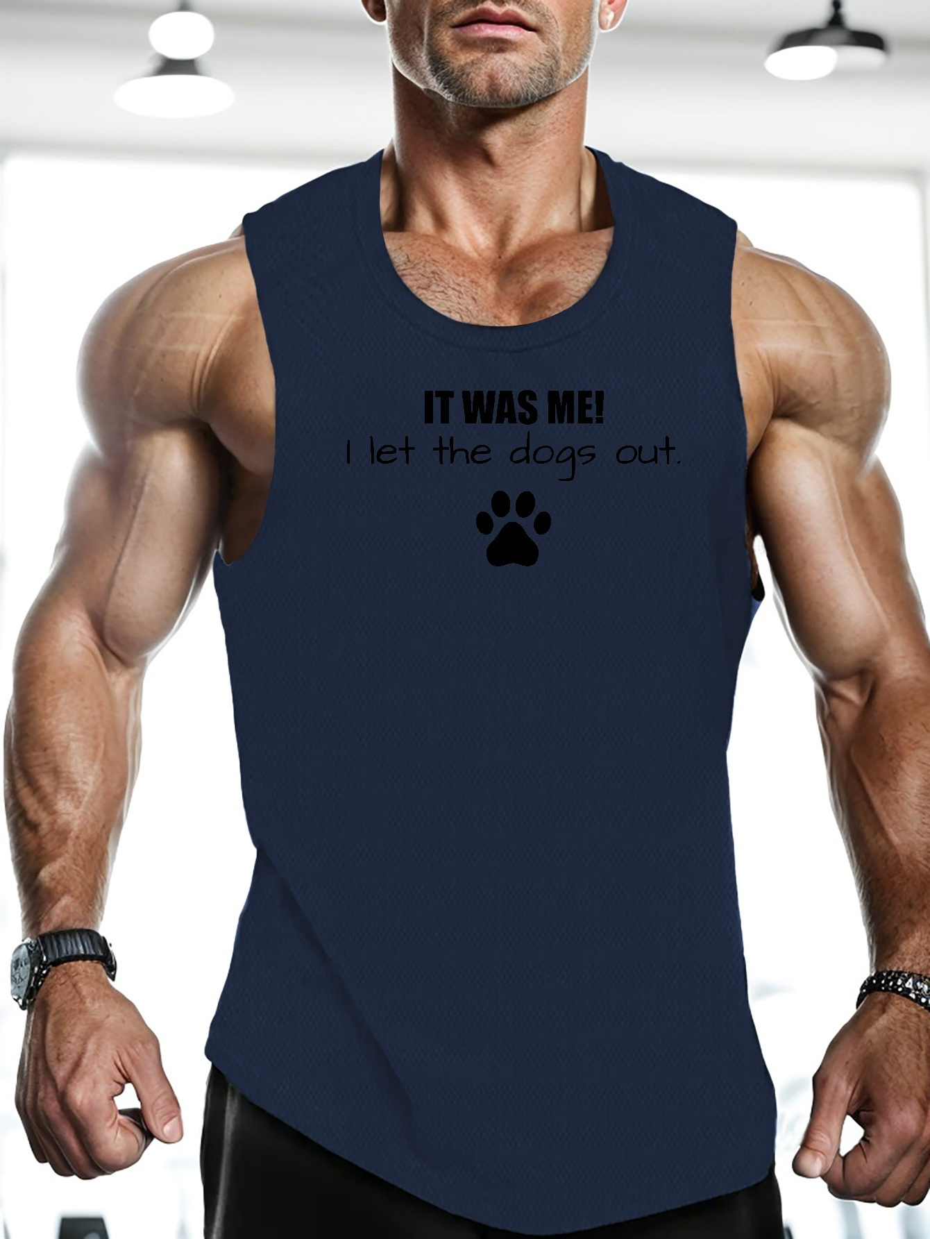 Plus Size Men's Print Tank Top Casual Sleeveless Comfortable - Temu New ...