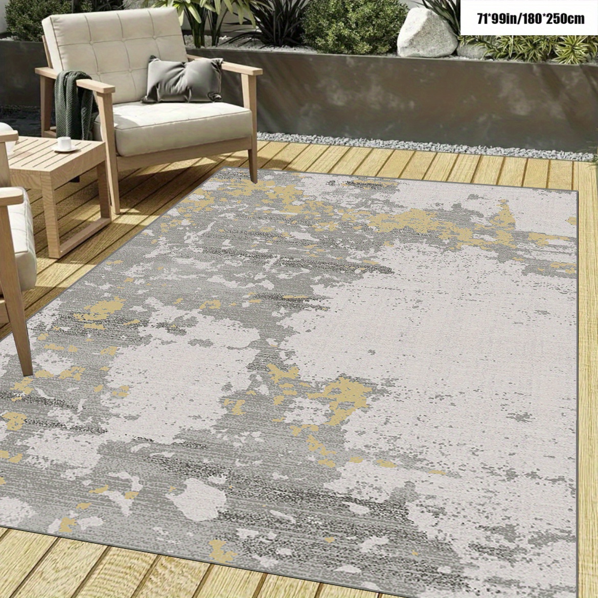 1pc Rv Camping Outdoor Courtyard Carpet, Luxury Portable Carpet, Non Slip Floor Mats For Indoor ...