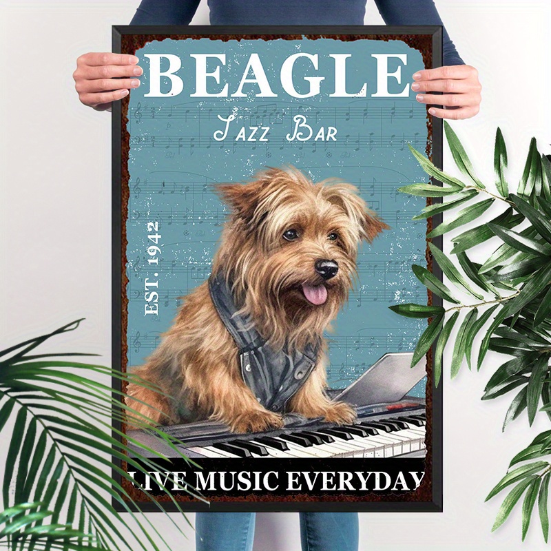 aluminum sign metal beagle dog jazz ba retro wall - Temu Philippines