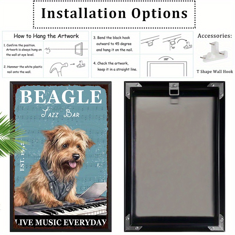 aluminum sign metal beagle dog jazz ba retro wall - Temu Philippines