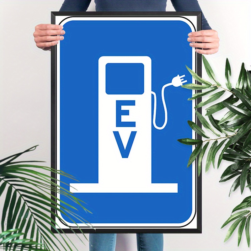 Aluminum Sign Metal Framed Ev Electric Vehicle Charging - Temu Australia