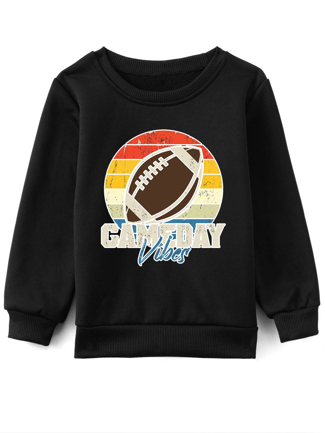 Cartoon Rugby Letter Print Boy's Fleece Pullover Sweatshirt - Temu ...