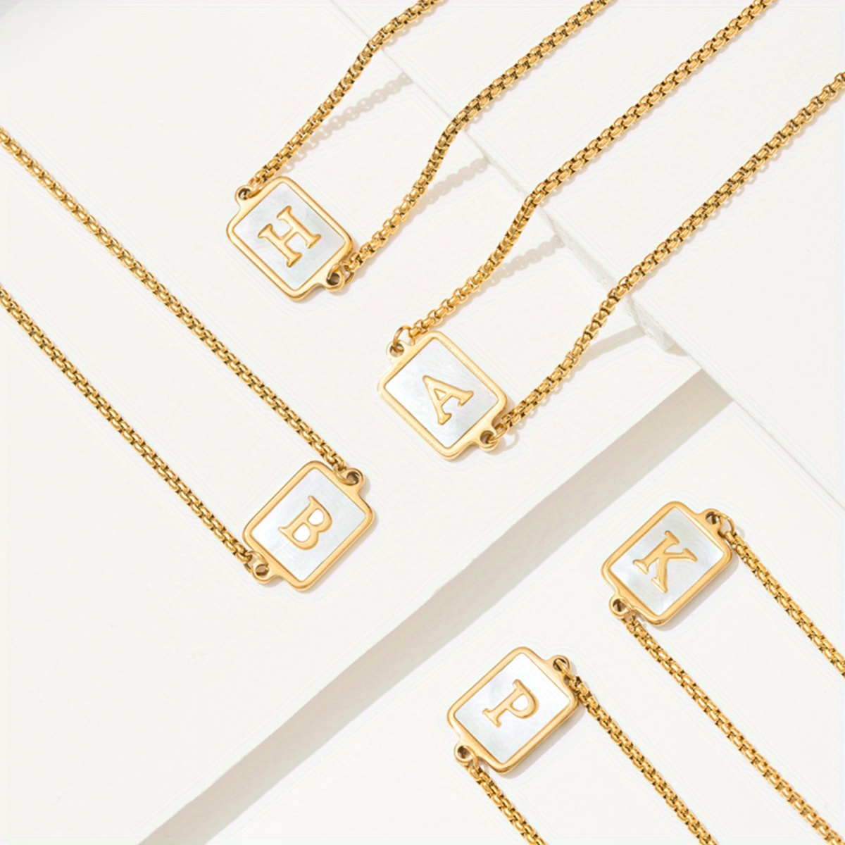 Letter Pattern Square Thin Chain Bracelet Adjustable Elegant - Temu Canada