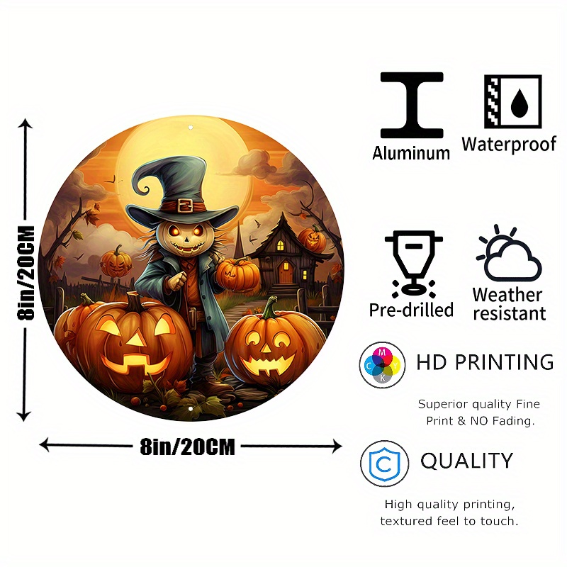 aluminum metal sign autumn thyme fall wreath sign orange - Temu Australia