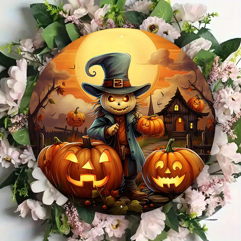 aluminum metal sign autumn thyme fall wreath sign orange - Temu Australia