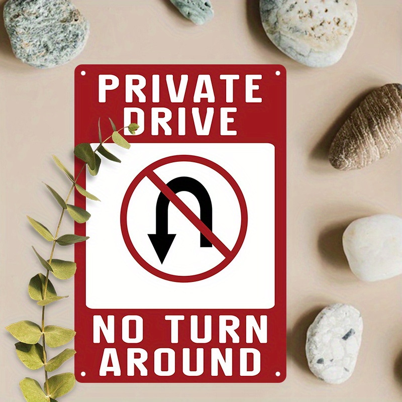Aluminum Sign Metal Sign Warning Plaque Private Drive No - Temu Australia