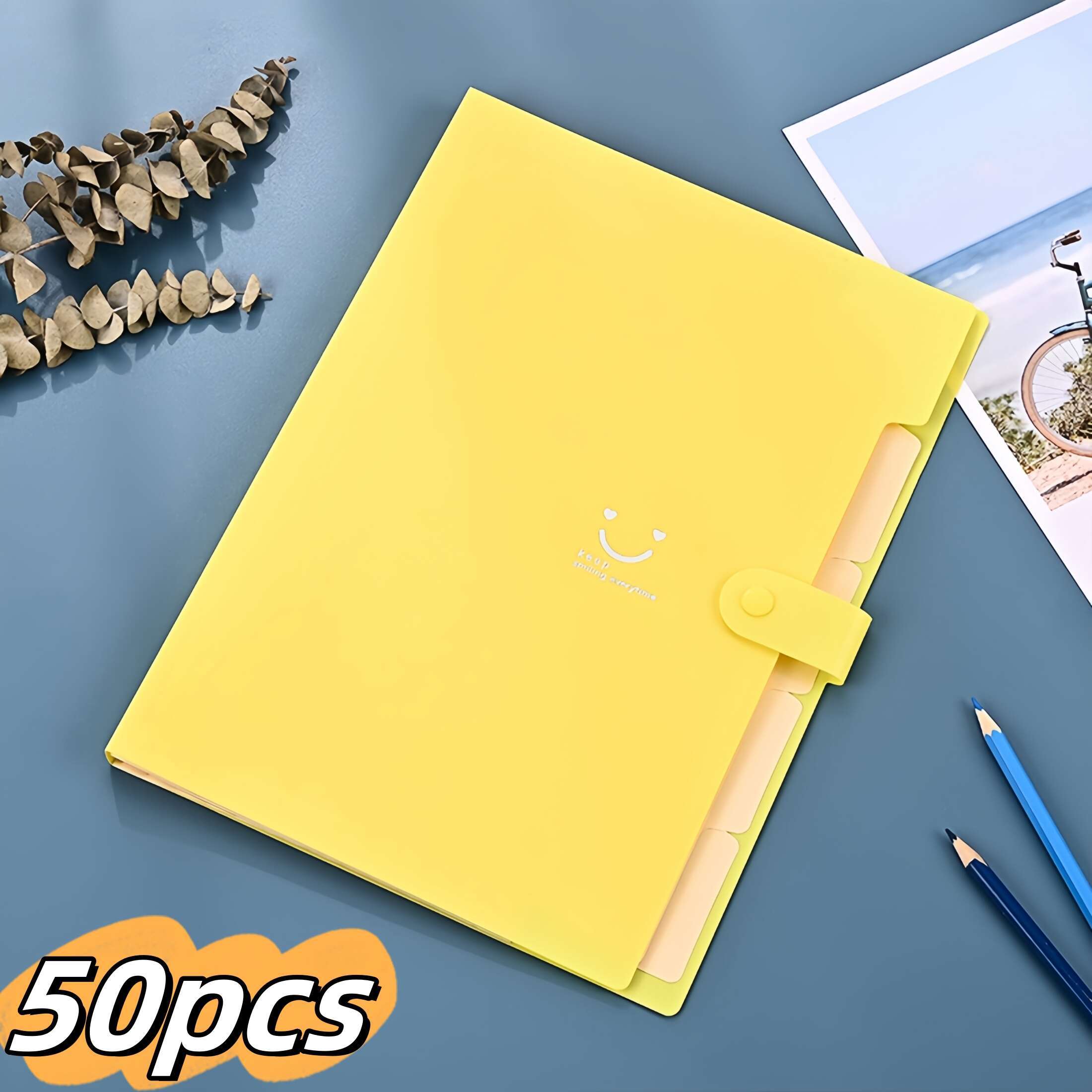 A4 Multi layer Organ Bag File Folder Cute Smile File Storage - Temu ...