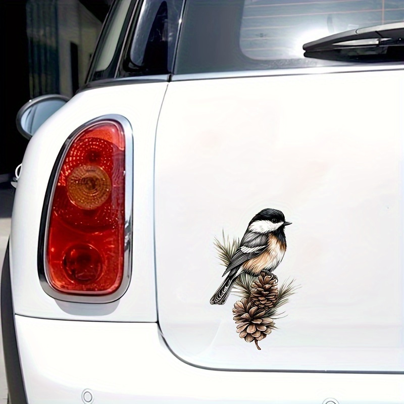 Black Capped Chickadee Bird White Pine Cone Tassel Flower - Temu