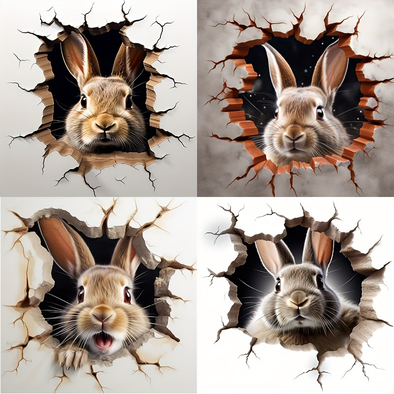 1 Rabbit Stickers Walls Refrigerators Toilets Etc. Retail - Temu Australia