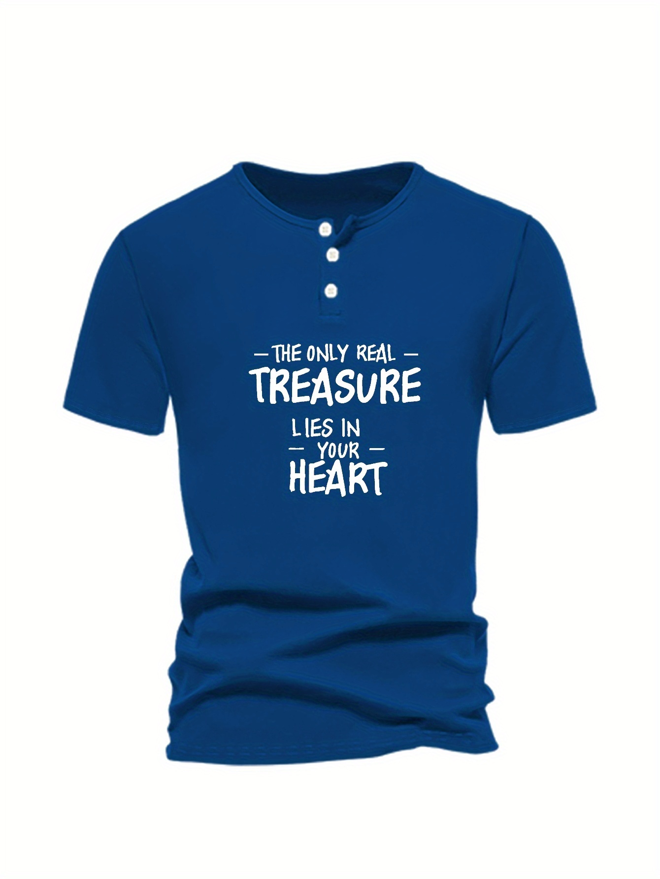 Plus Size Men's Shirt "treasure Heart" Graphic Print Henley - Temu ...