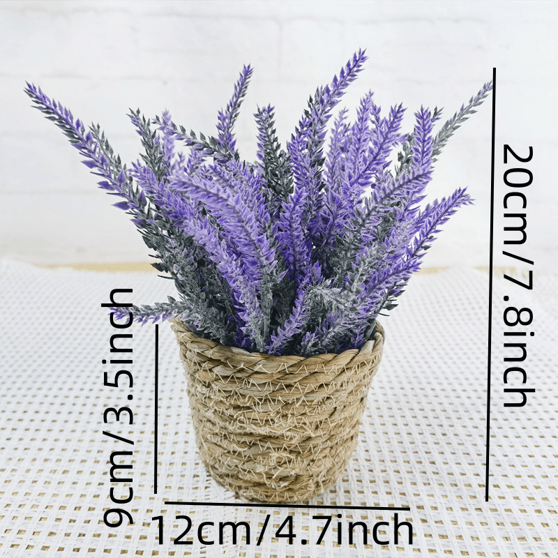 Rattan Woven Simulation Small Potted Plant Artificial Grass - Temu ...