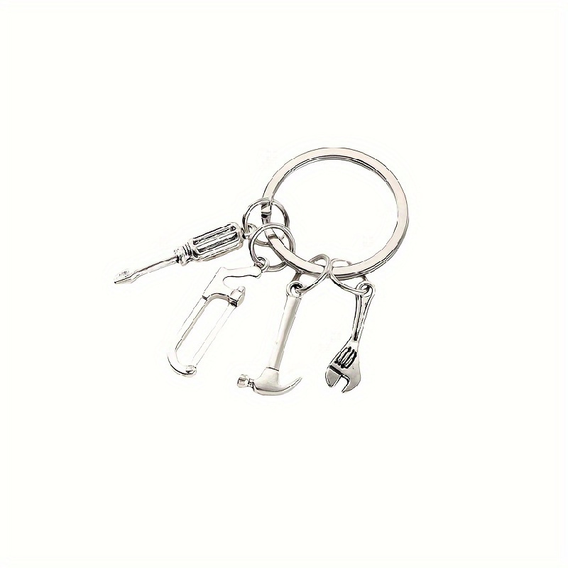 1pc simulation tool keychain for men metal wrench screwdriver hammer ...