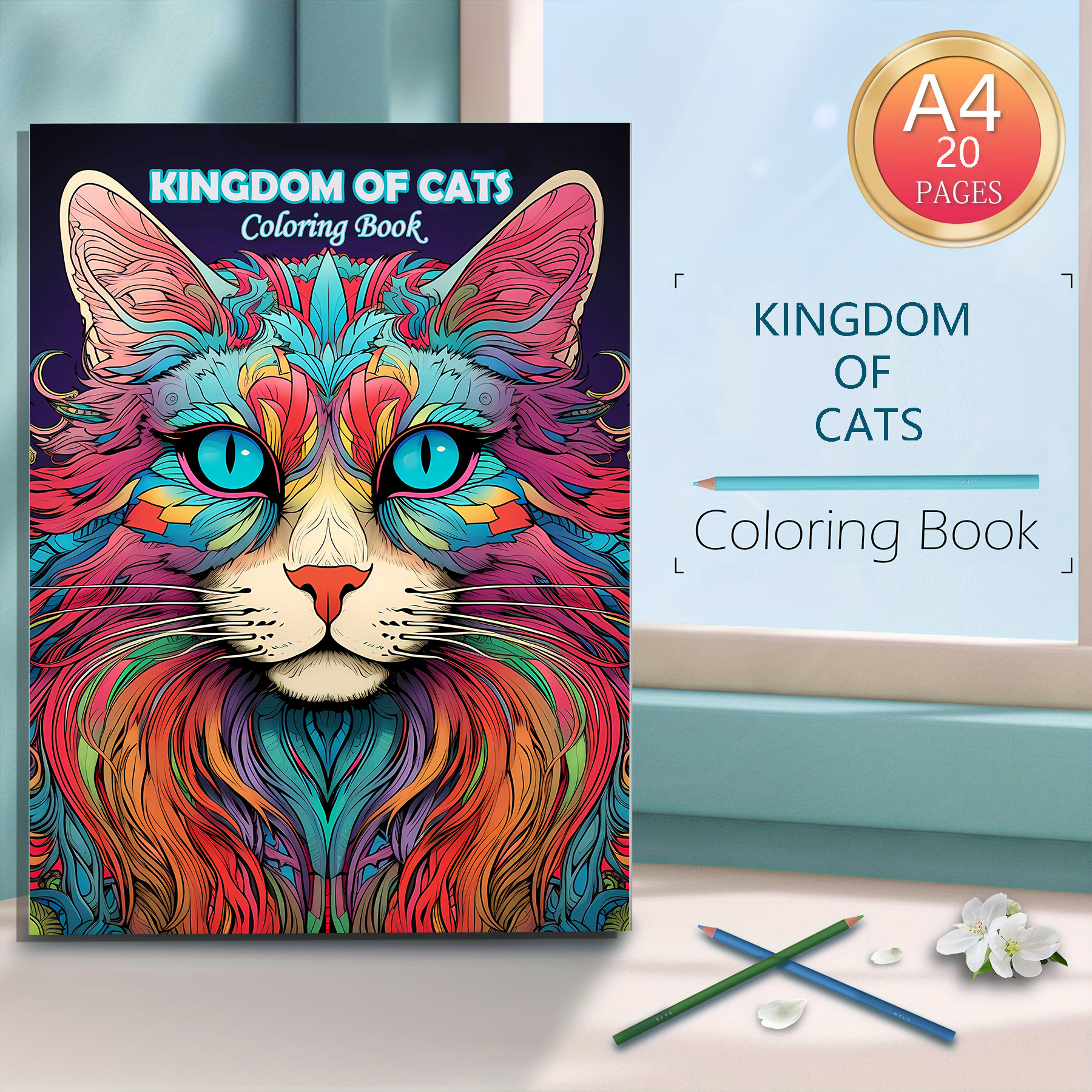 Kingdom Cats Coloring Book Thick Paper 20 Pages 40 Figures - Temu New ...
