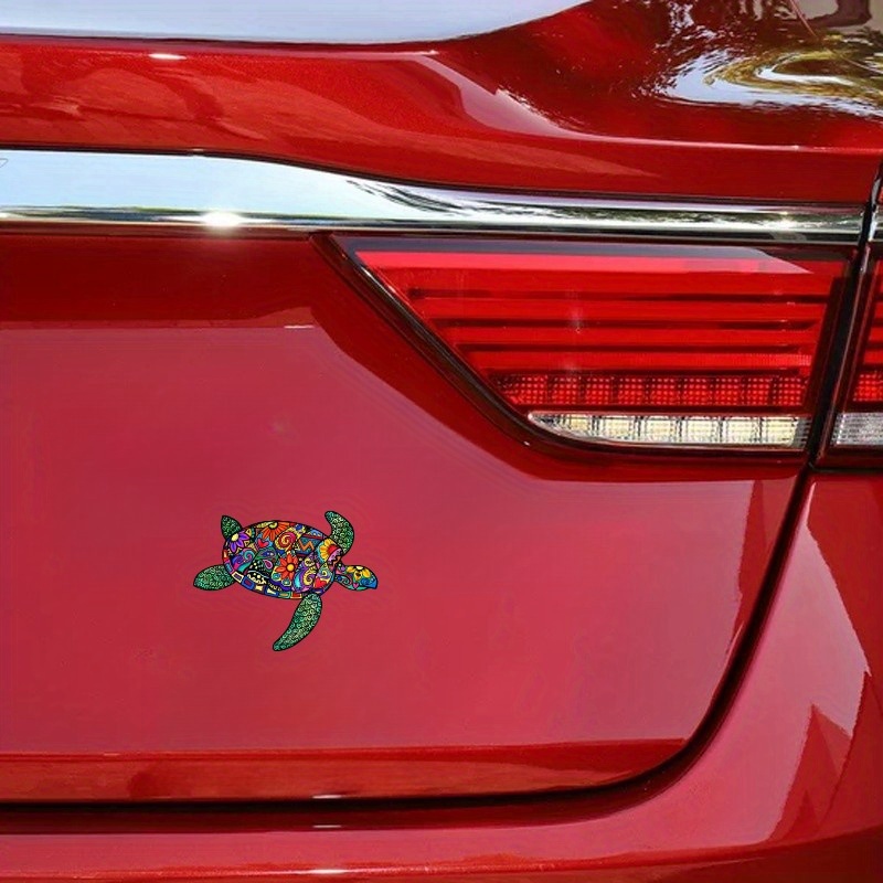 Turtle Car Decal Design Bumper Sticker Hippie - Temu