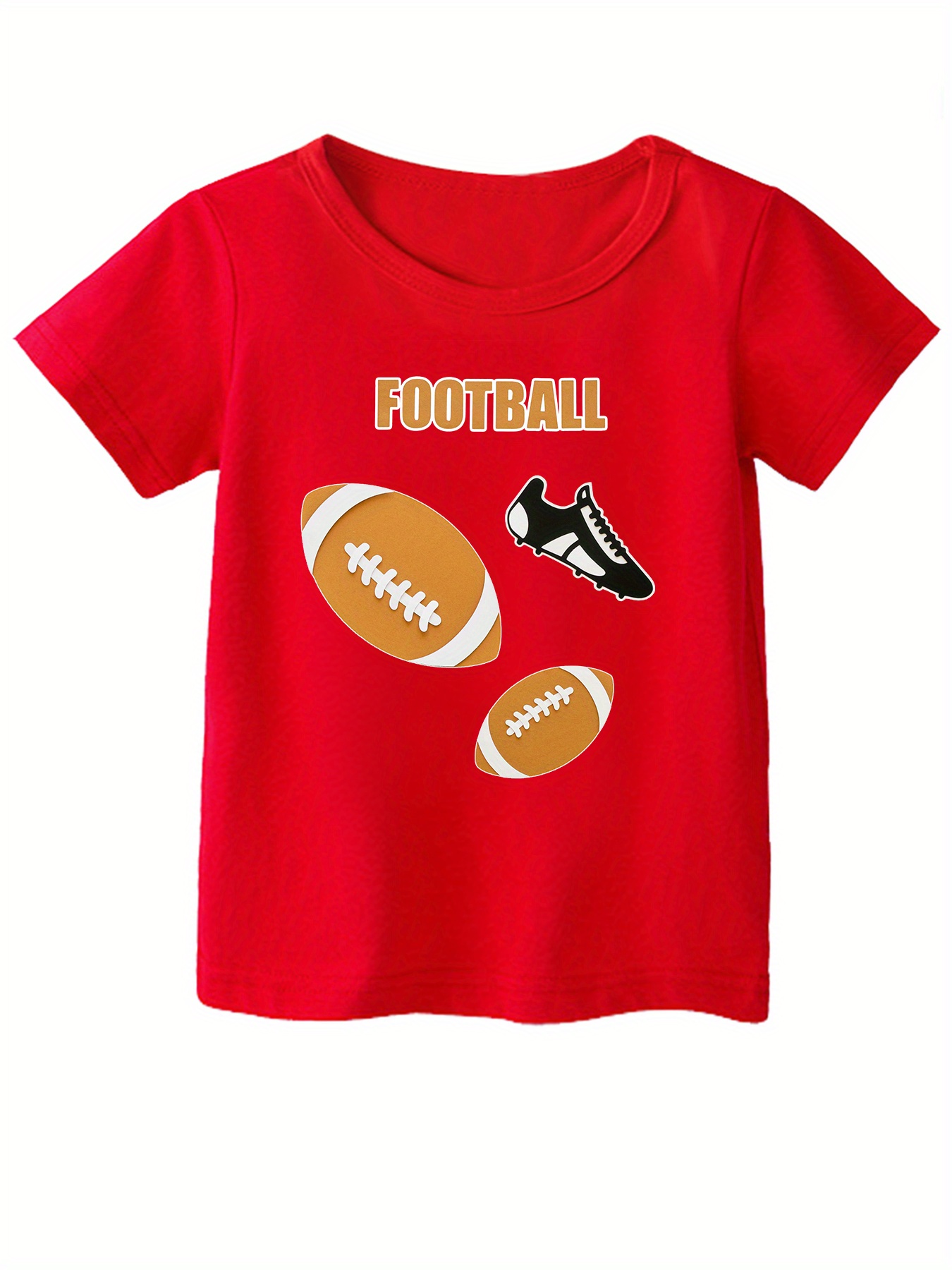 Boy's T shirt Cartoon Rugby Elements Print Tee Casual Short - Temu Ireland