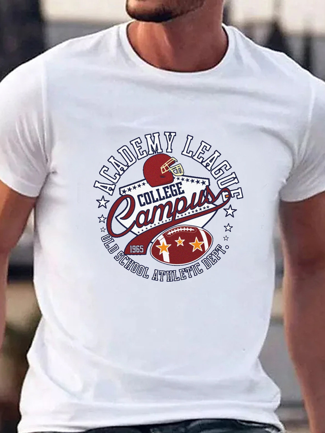 Plus Size 'Rugby Campus' Bogstavtryk Herre t shirt Åndbar - Temu Denmark