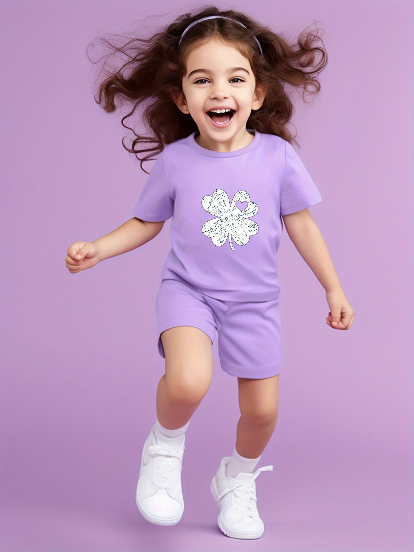Anime Clovers Graphic Print Girls' 95% Cotton Comfy Outfits - Temu Ireland