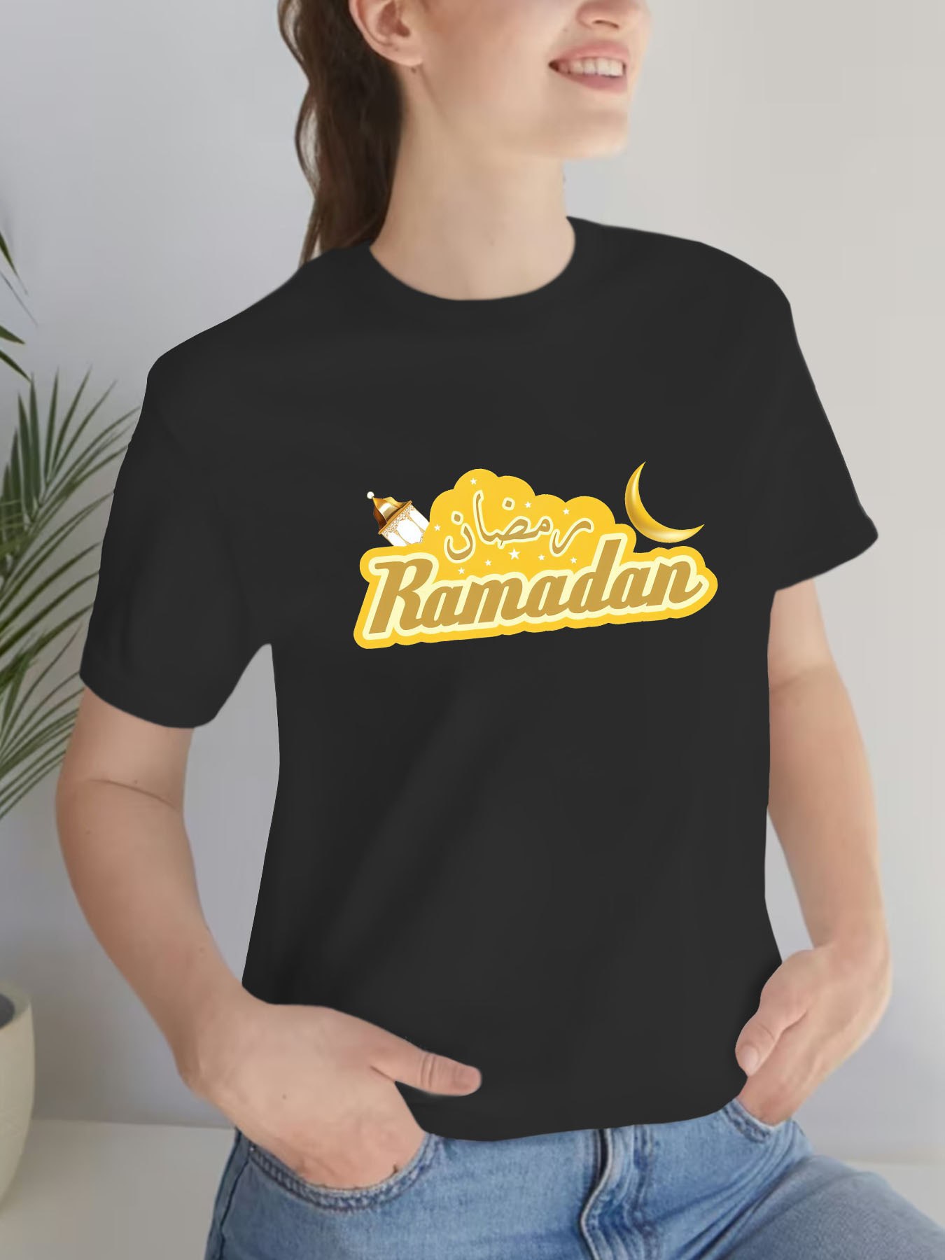 Cartoon Lantern Ramadan Moon Graphic Print Girls Casual - Temu Australia