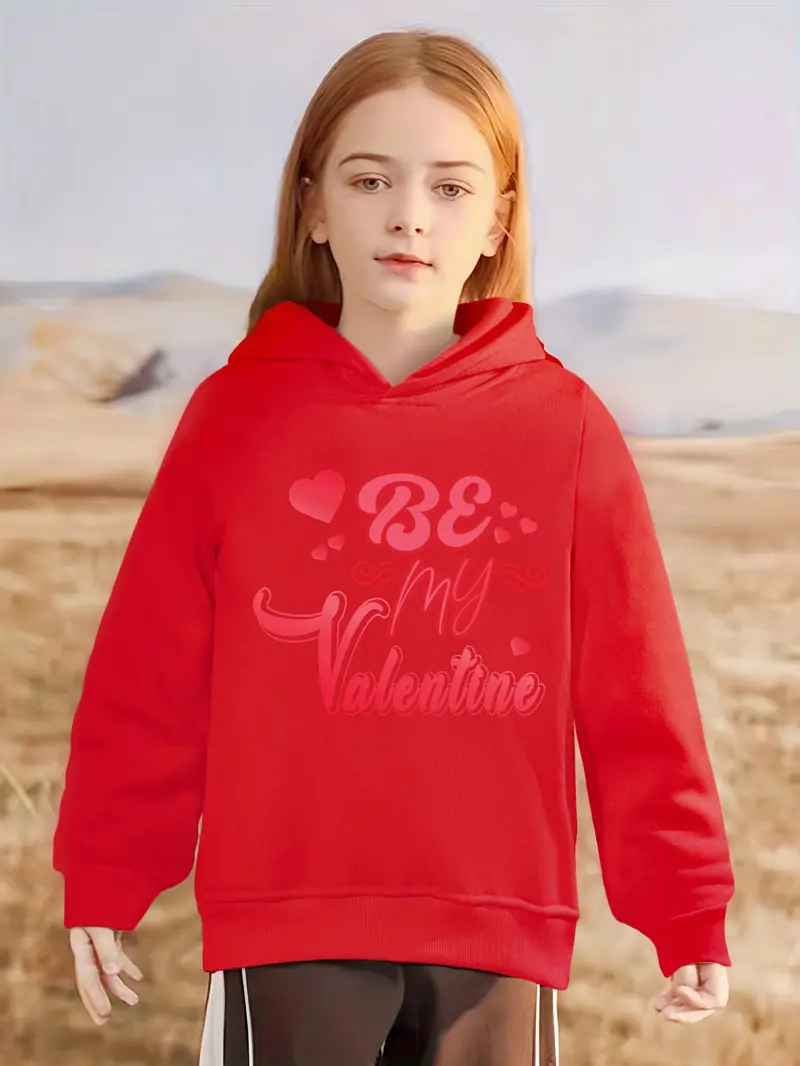 Graffiti Graphic Print Girls Warm Hoodie Temu Ireland