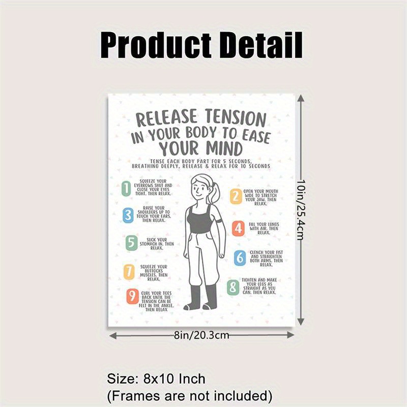 Release Tension Calming Corner Posters Mental Health Posters - Temu