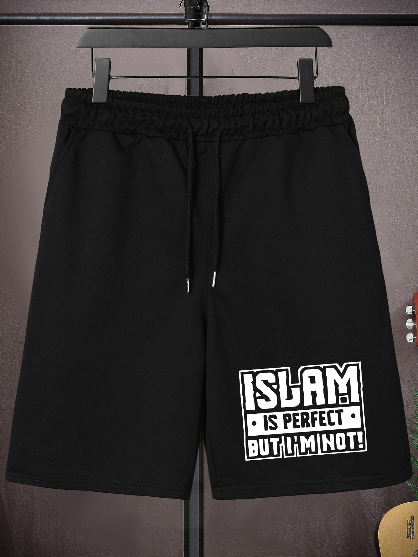 Islam Print Men's Drawstring Pants Loose Casual Waist - Temu Ireland