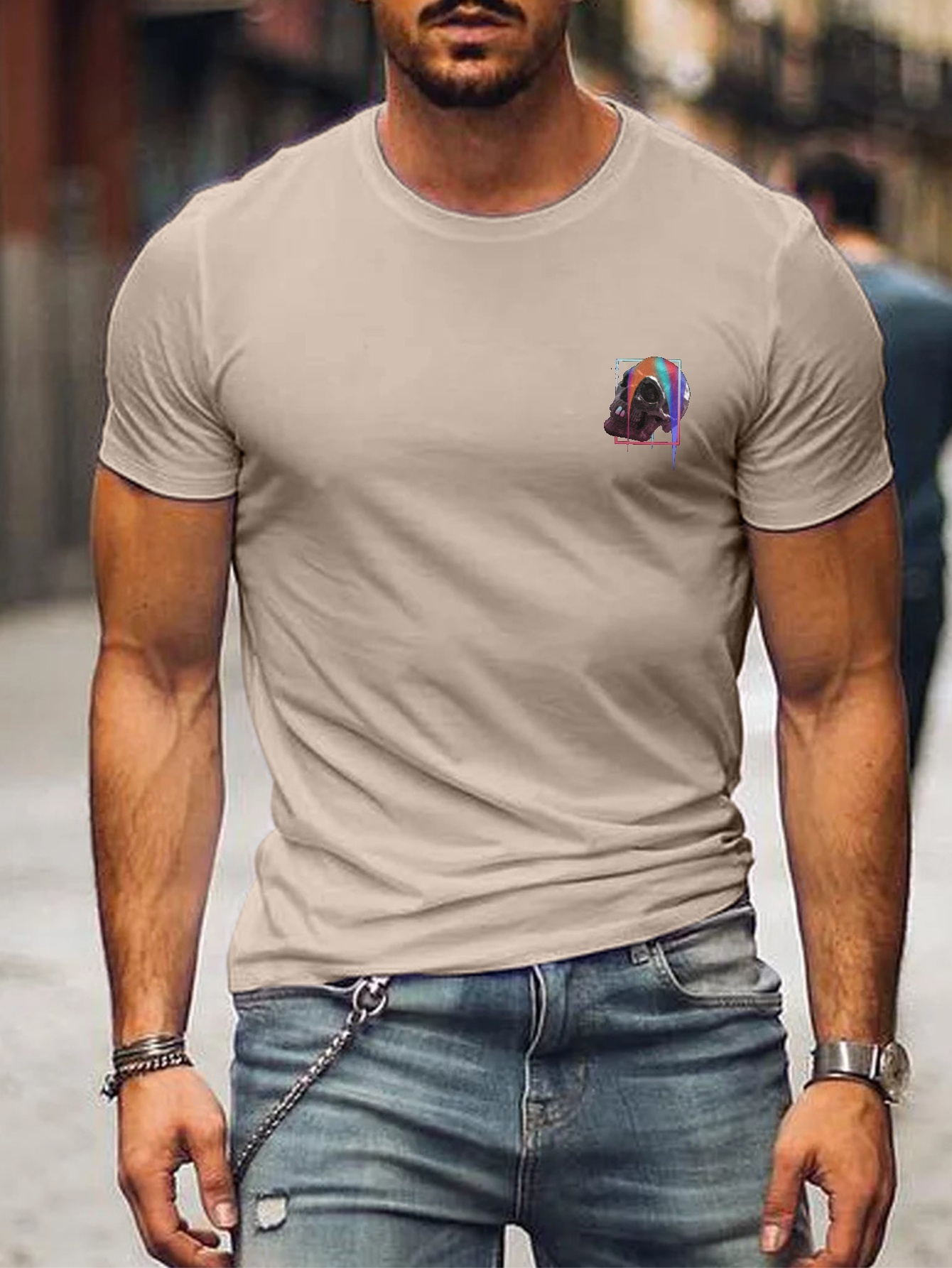 Sjovt Illustrationstryk Grafisk Design Til Mænd T shirt Med - Temu Denmark