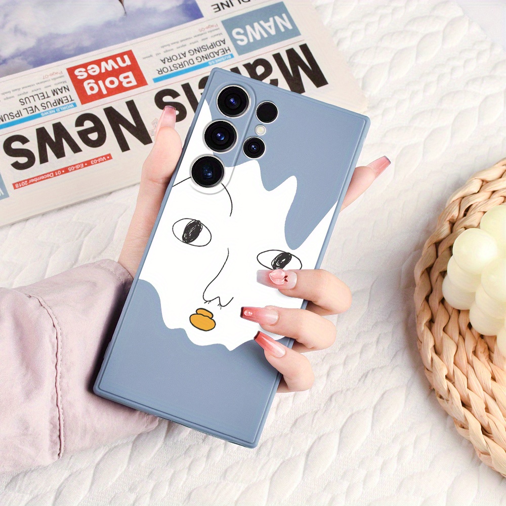Cartoon Popular Pattern Straight Edge Frosted Phone Case - Temu Canada