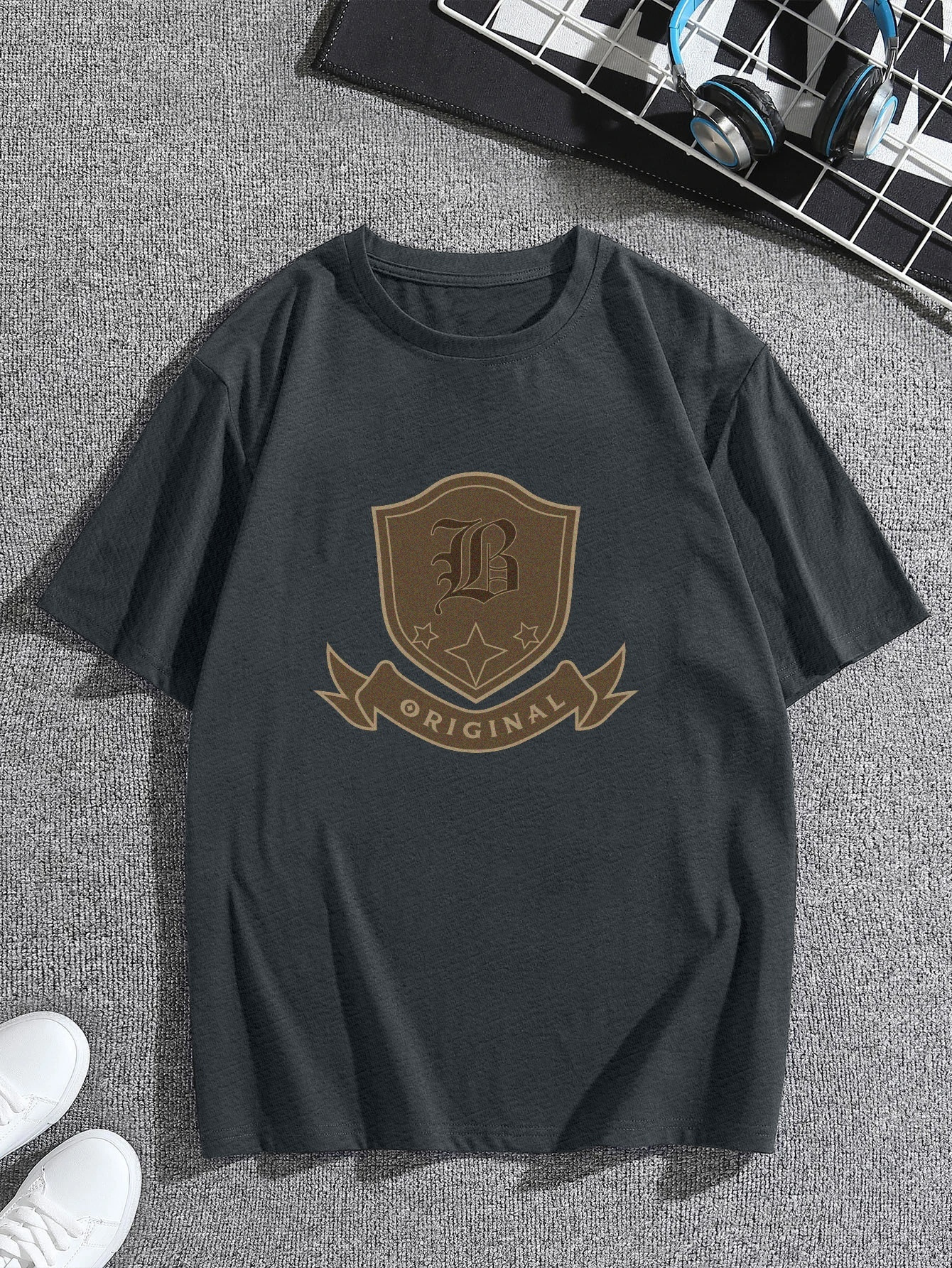 Plus Size Shield Print Men's Trendy Comfy T shirt Casual - Temu Ireland