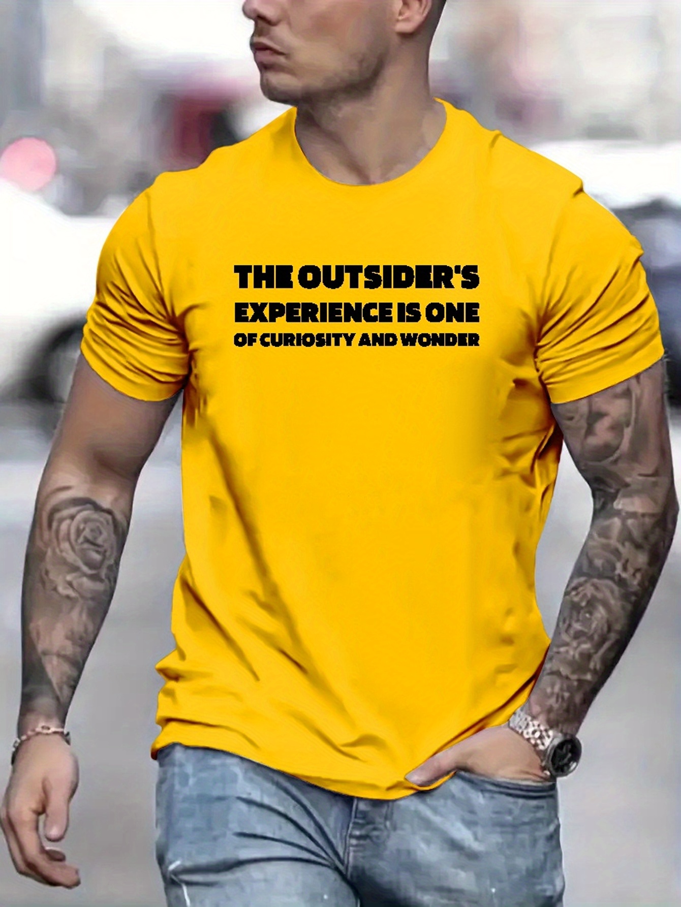 Outsider S Experience Print T Shirt Tees Men Casual Short Temu Canada