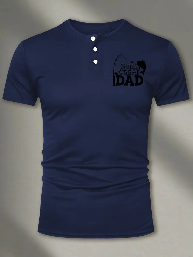 Plus Size Reel Great Dad Print Men's Trendy Button Henley - Temu Australia Plus Size Reel Great Dad Print Men's Trendy Button Henley - Temu Australia