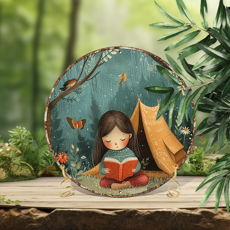 Round Aluminum Sign Metal Sign A Girl Really Loved Books Tin - Temu Canada