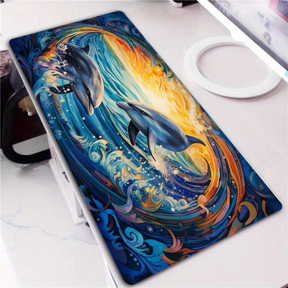Ocean Blue Mouse Pad Fashion Design Cute Dolphin - Temu New Zealand