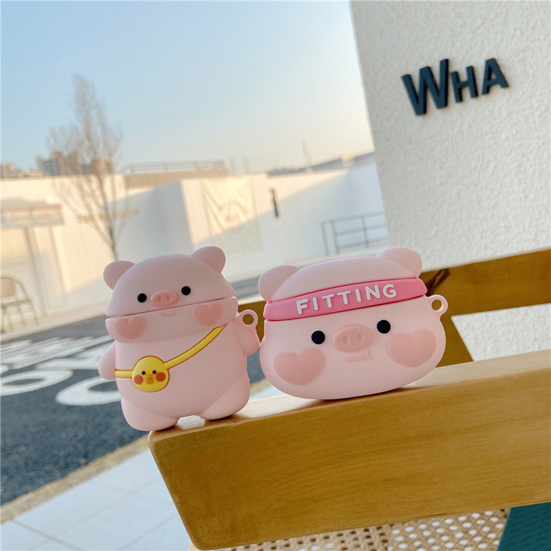 Pig Cartoon Case 1/2/3 Pro/pro 2 Add Fun Earphones - Temu Australia
