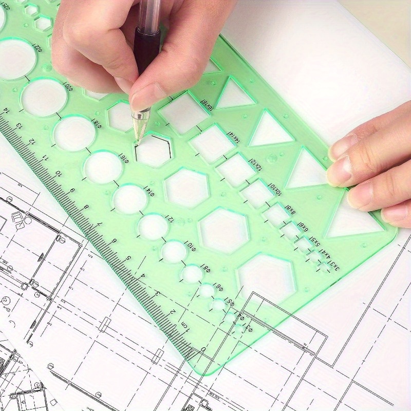 Circle Template Measuring Geometry Ruler Geometric - Temu