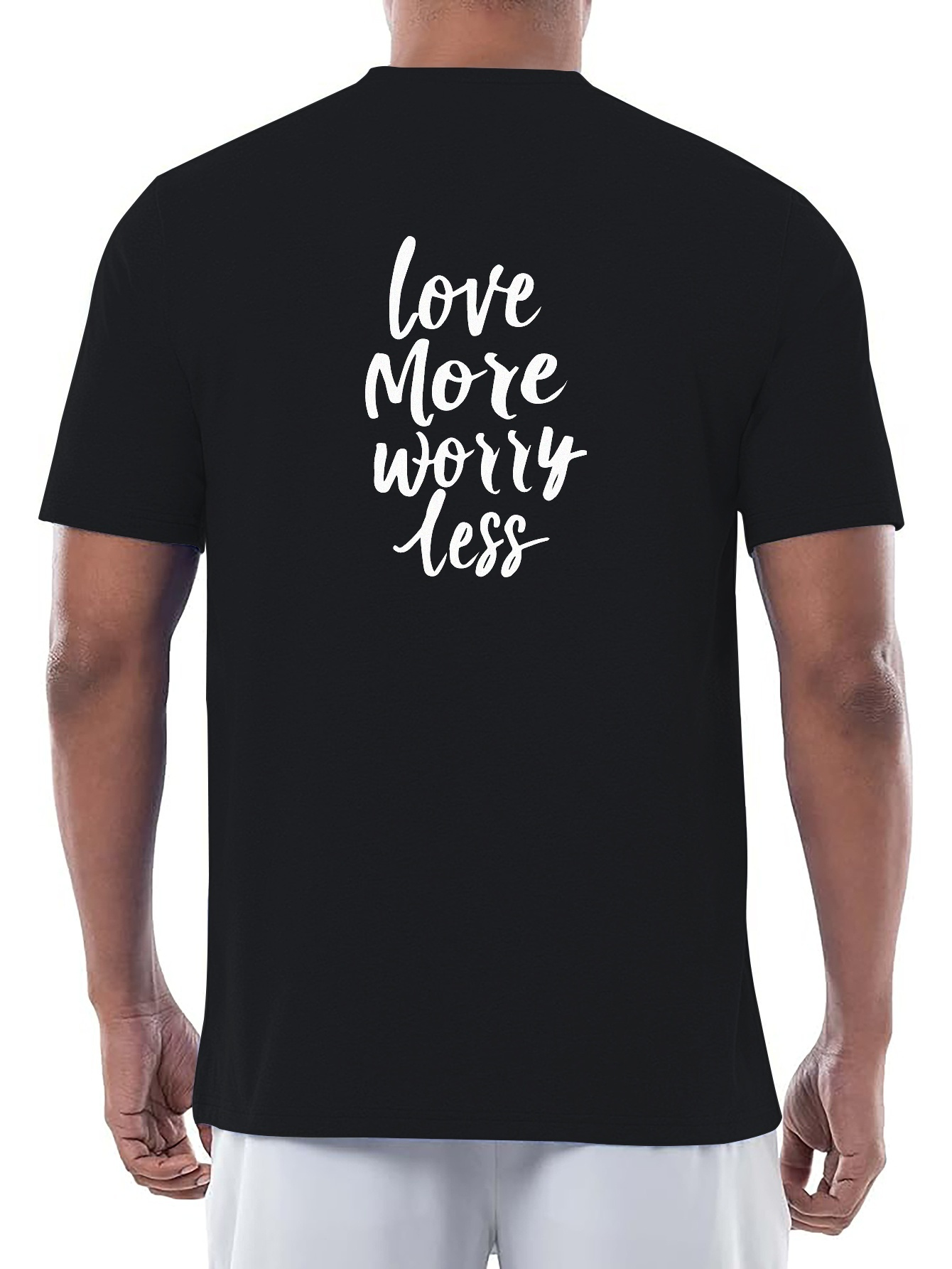 Love Worry Less Print T Shirt Tees Men Casual Short Sleeve T - Temu Canada