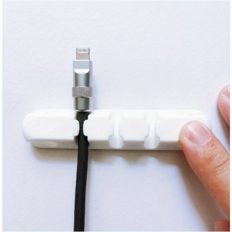 desktop cable cord organizer 5 silicon slots sorting - {region_name}