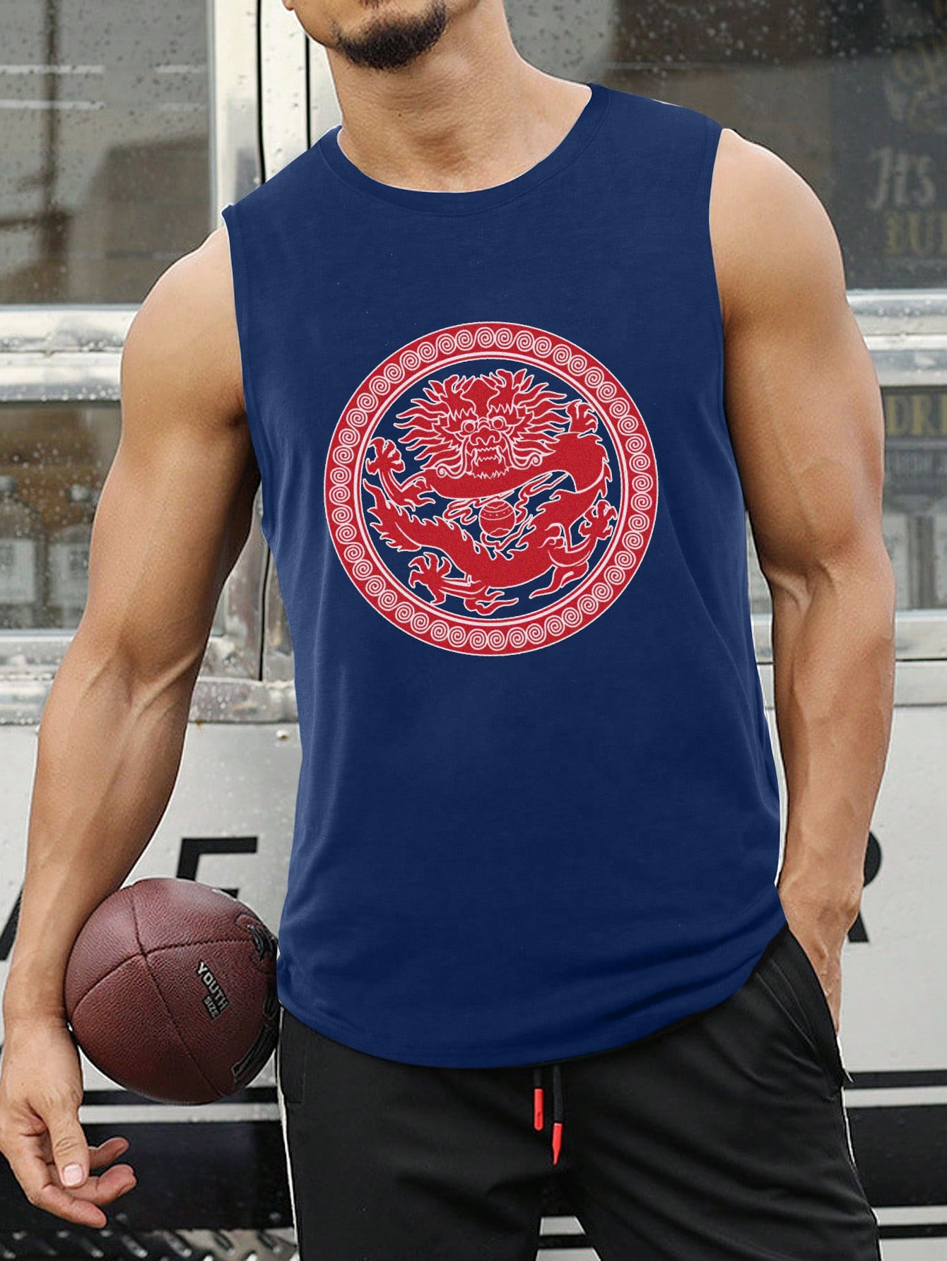 Chinese Dragon Graphic Print Plus Size Casual Breathable - Temu Canada