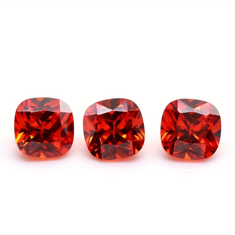 Artificial Ruby Cushion Cut Red Ruby Loose Gemstone Making - Temu Australia